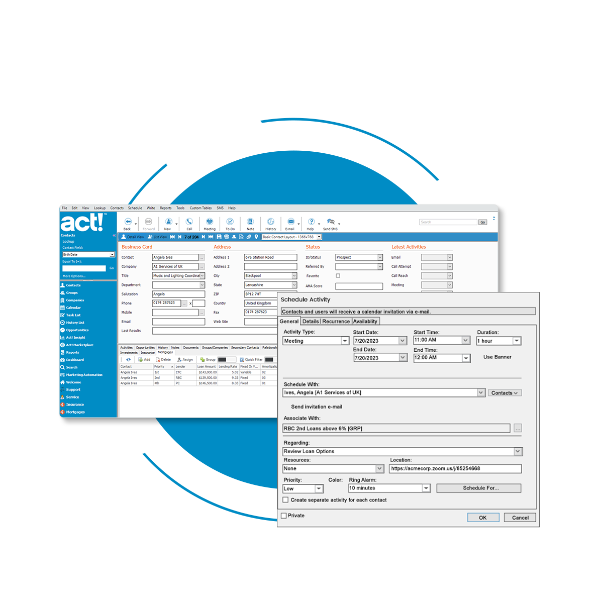 Custom Industry Tables - Act!